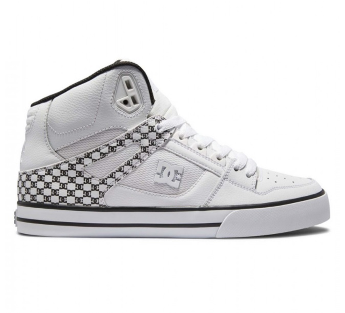 Dc Pure High-Top Wc Mens Shoes, White/Black Monogram | Underground Skate