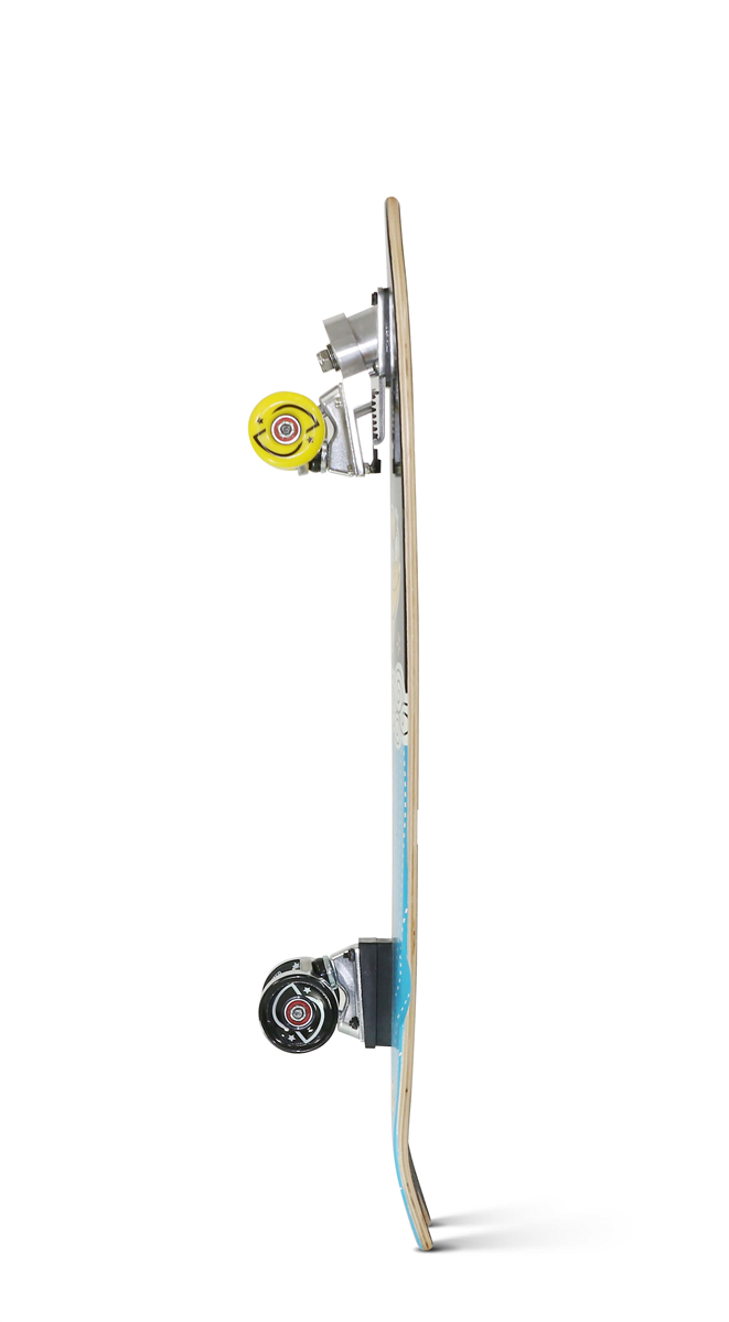 Smoothstar Flying Fish 32" Surf Skateboard, Yellow & Black ...